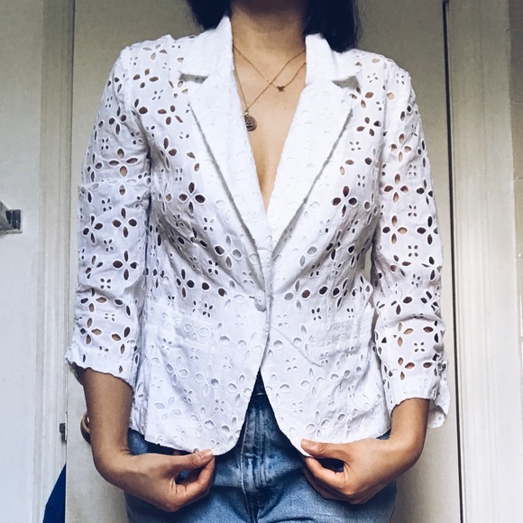 R&K | Jackets & Coats | Eyelet Blazer | Poshmark